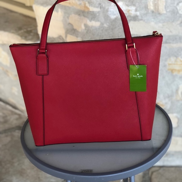 kate spade | Bags | Nwt Kate Spade Pocket Laptop Tote Red | Poshmark